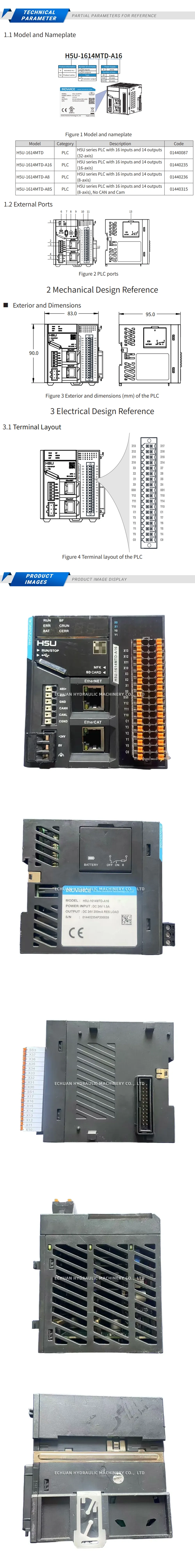 Inovance H5U-1614MTD-A16 - Echuan Hydraulic