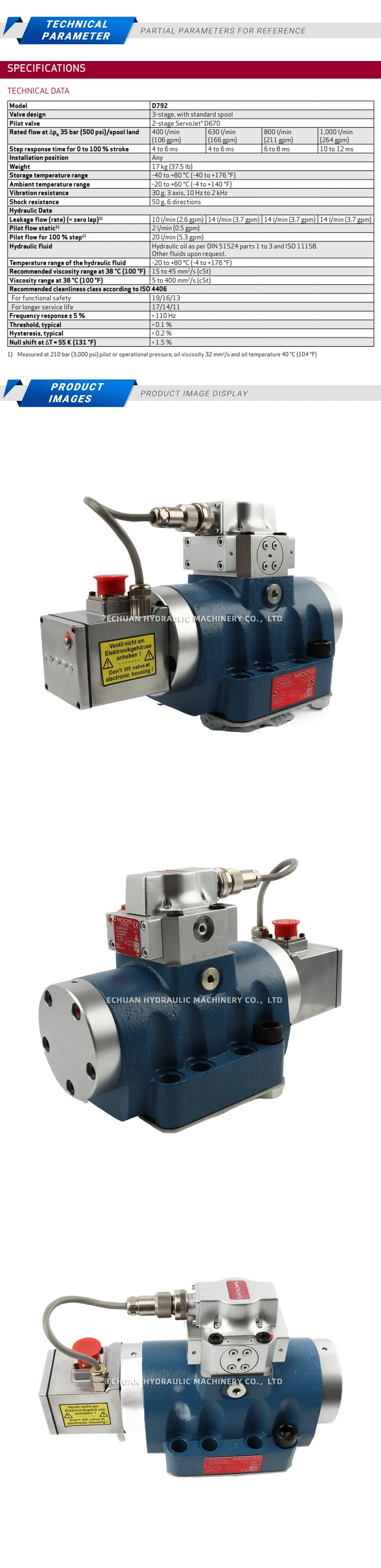 Moog D792-4001 S80JXQO6VSX2-A - Echuan Hydraulic